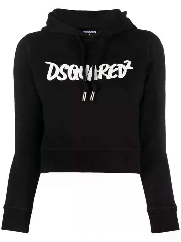Dsquared2 Cropped Logo Hoodie