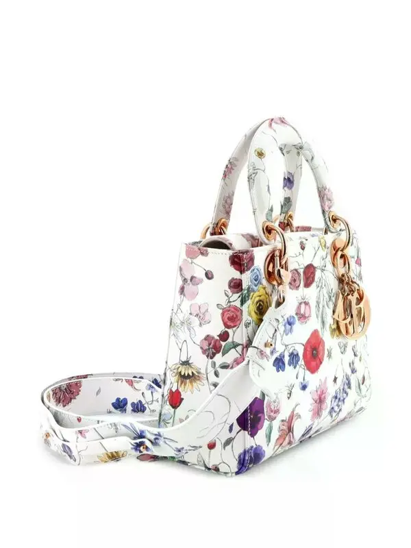 Dior Lady Bag Printed Leather Small Satchel - Multicolour