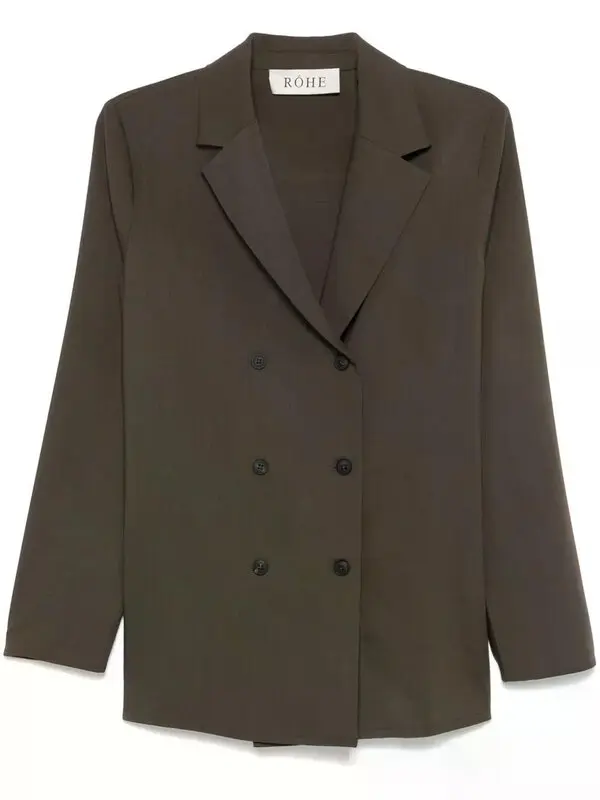 RÓHE Earth Virgin Wool Double-breasted Tailored Blazer