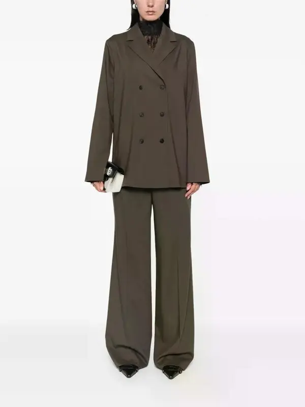 RÓHE Earth Virgin Wool Double-breasted Tailored Blazer