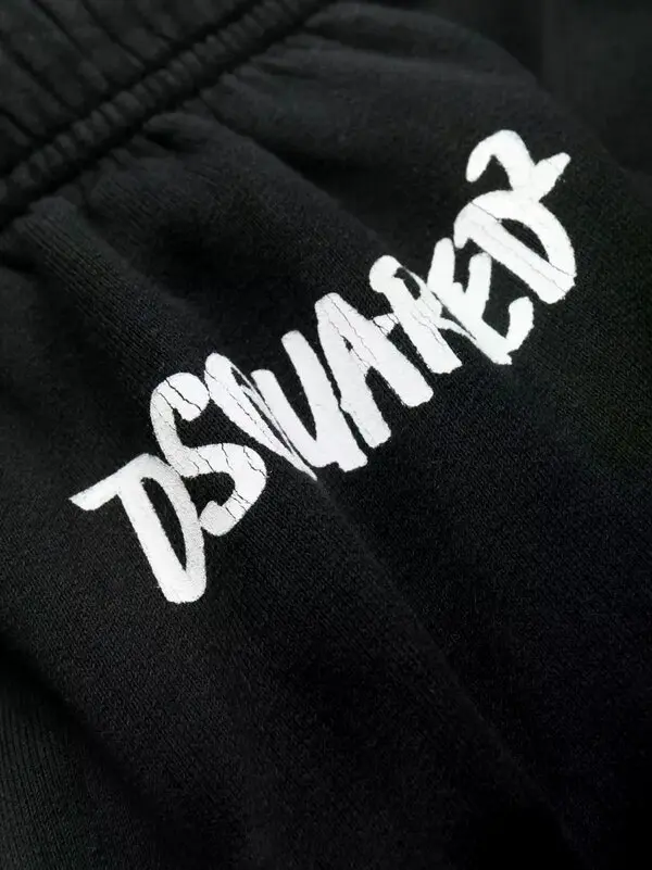Dsquared2 Logo Print Cotton Track Trousers