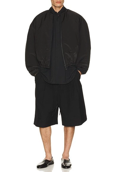 Fear Of God Baggy Shorts In Twill - Black