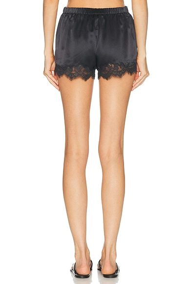 RE/DONE Jennie Silk Blend Lace Trim Shorts