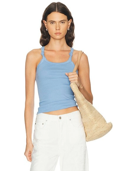 RE/DONE Knotted Ribbed Tank - Seaside