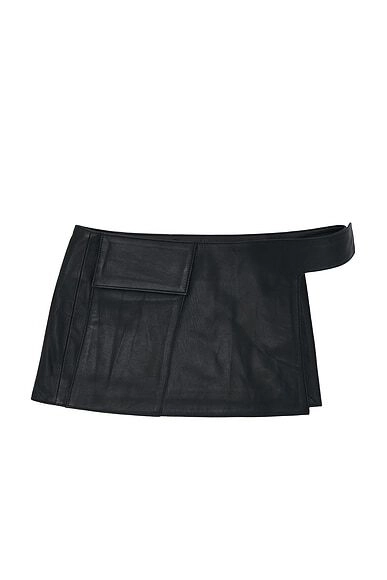 ST. AGNI Utility Leather Belt - Black