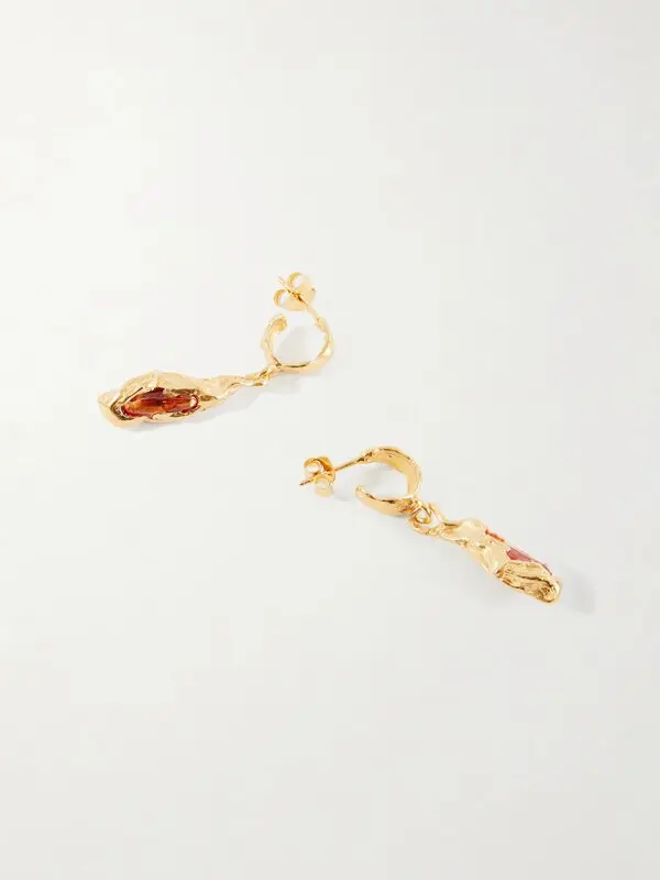 SIMUERO Naranja Gold Plated Citrine Drop Earrings