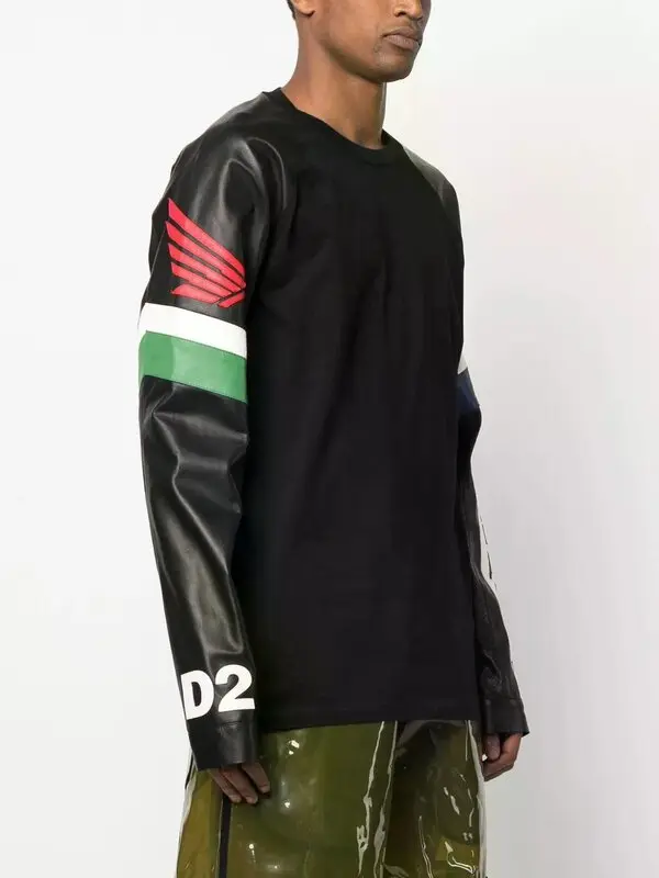 Dsquared2 Contrast Sleeve Cotton Sweatshirt