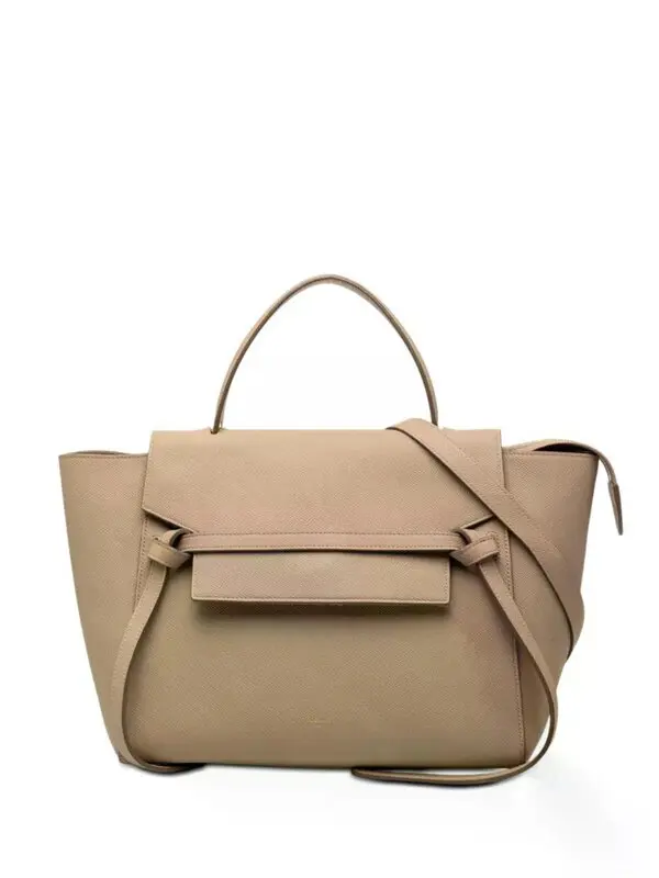 Celine Mini Grained Calfskin Belt Bag Satchel - Neutrals