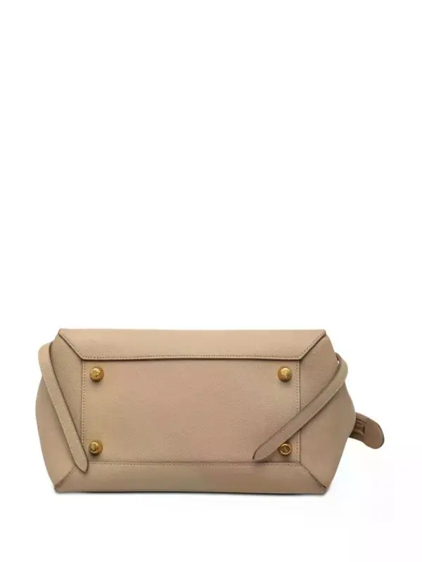 Celine 2015 Mini Belt Bag Satchel In Grained Calfskin - Neutrals