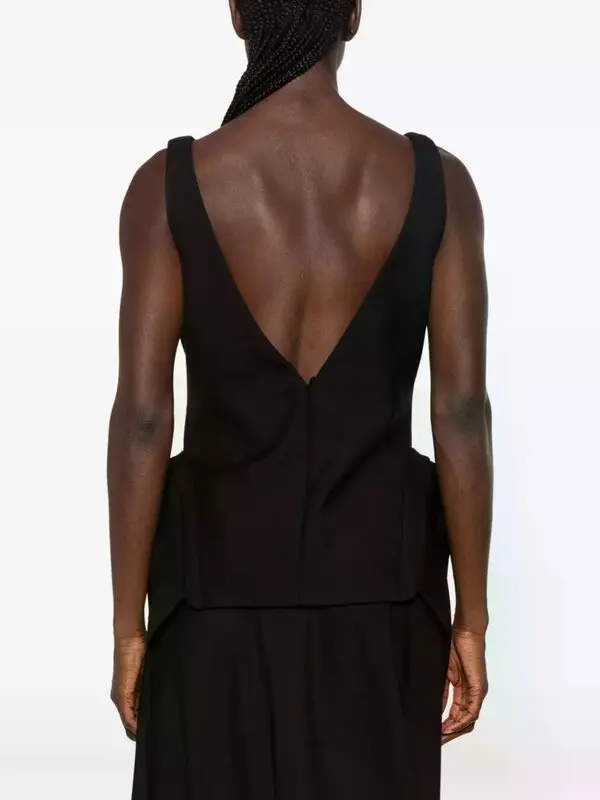 RÓHE Sleeveless Peplum Detail Top