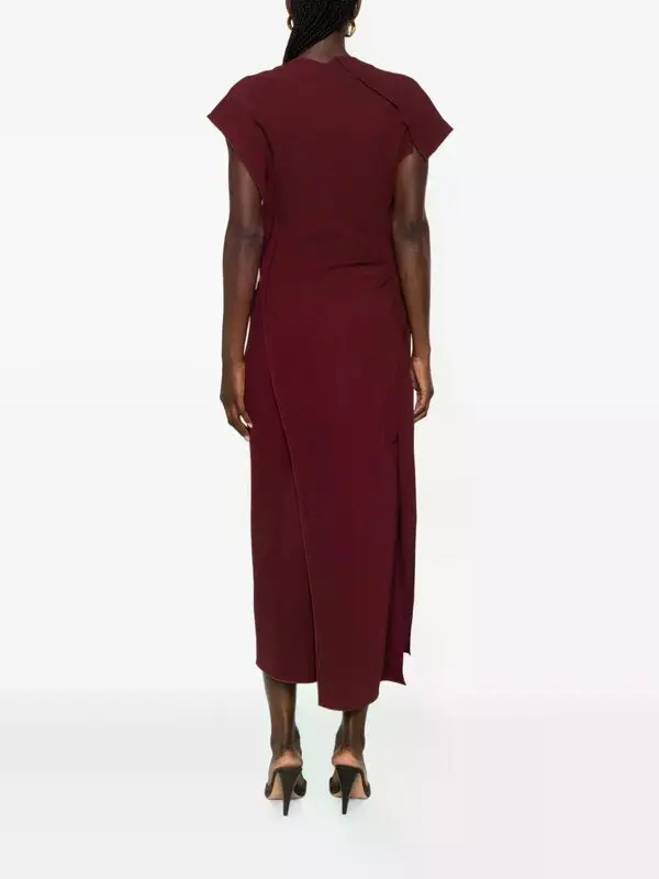 Victoria Beckham Draped Asymmetric Midi Dress