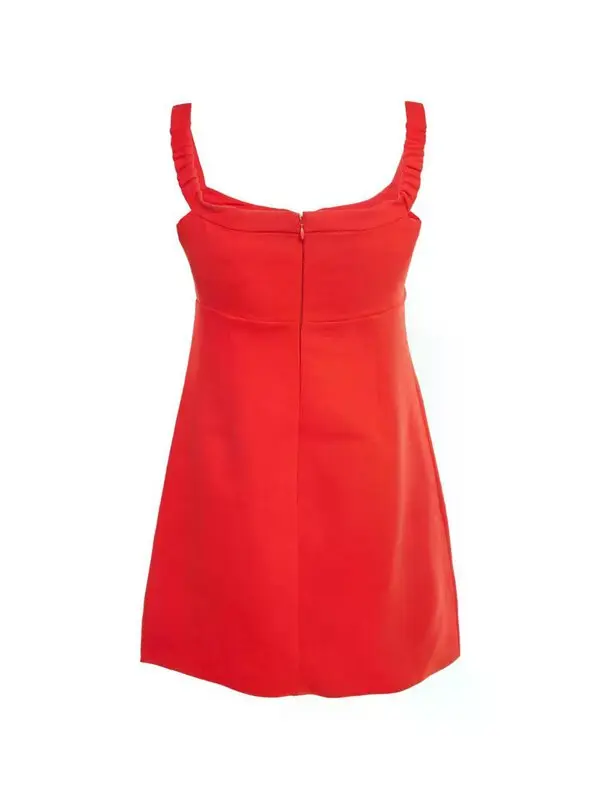 SELF-PORTRAIT Crepe Mini Dress With Crystal Embellished Bow