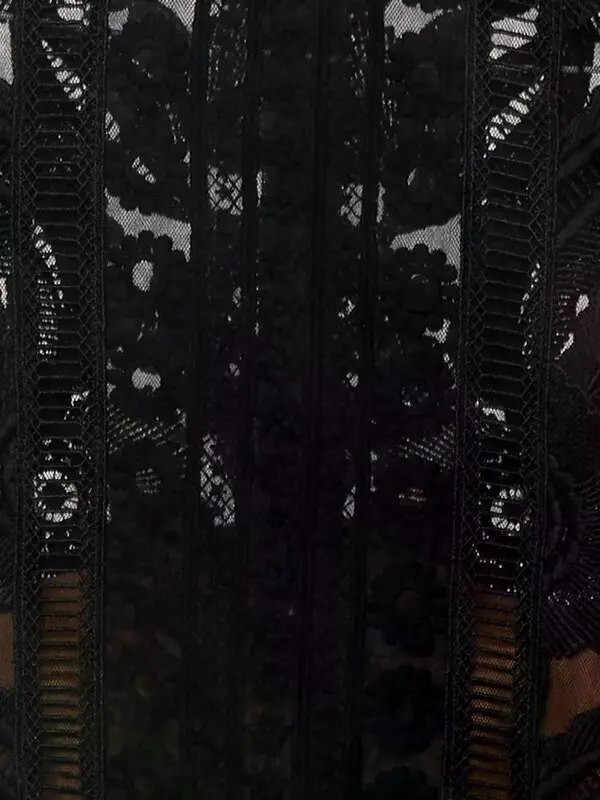 SELF-PORTRAIT Lace-detail Crepe Midi Dress