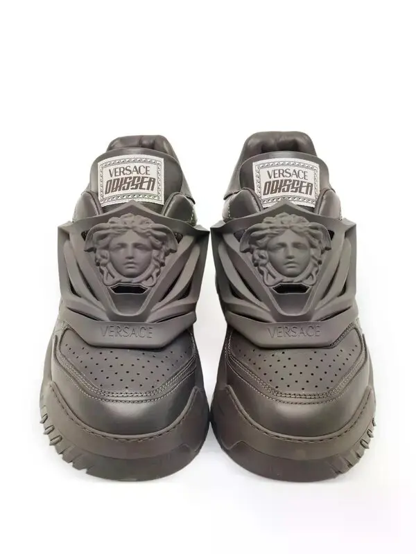 Versace Odissea Medusa-motif Leather Sneakers