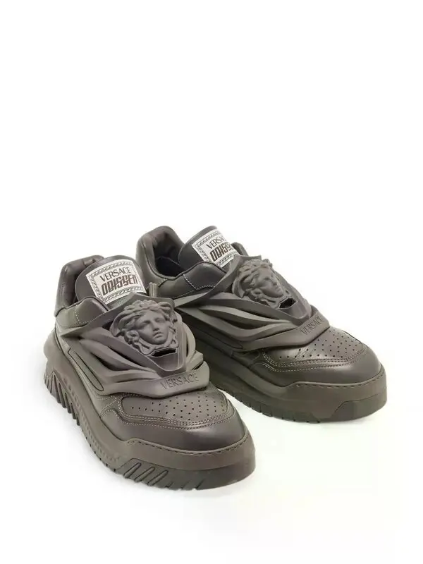 Versace Odissea Medusa-motif Leather Sneakers