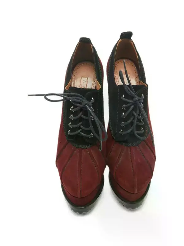 Alaïa Lace-up Suede Heeled Booties