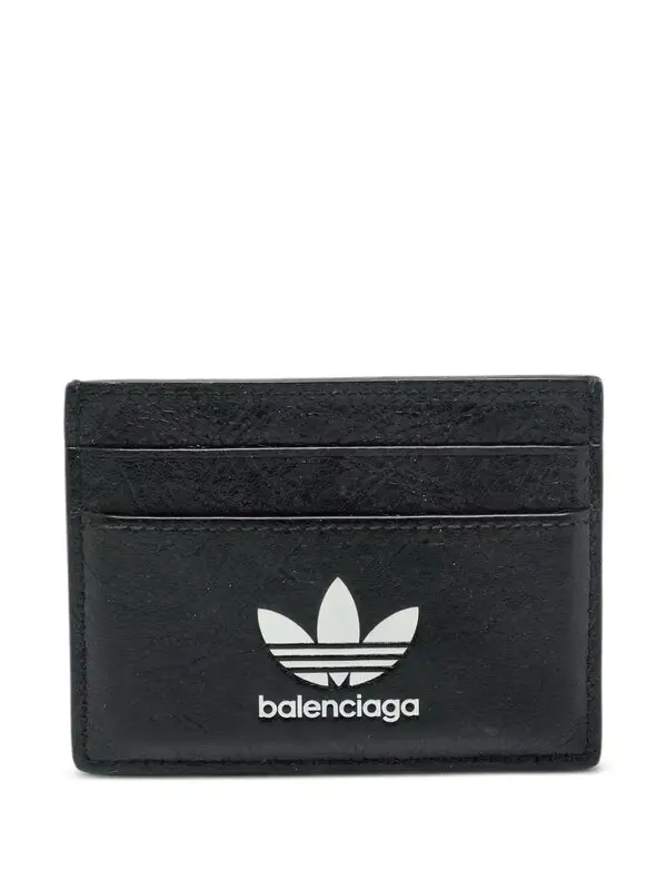 Balenciaga Xadidas Logo-print Card Holder - Black