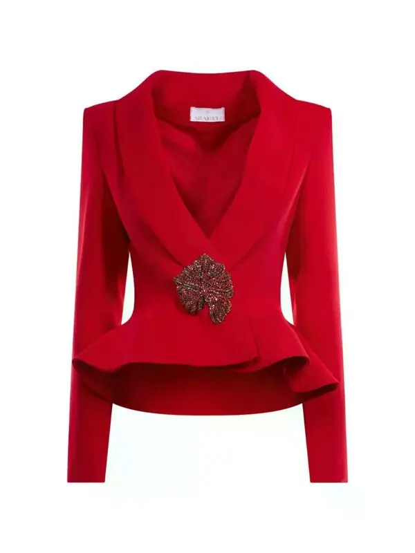 ARAFTU Embellished Peplum Blazer
