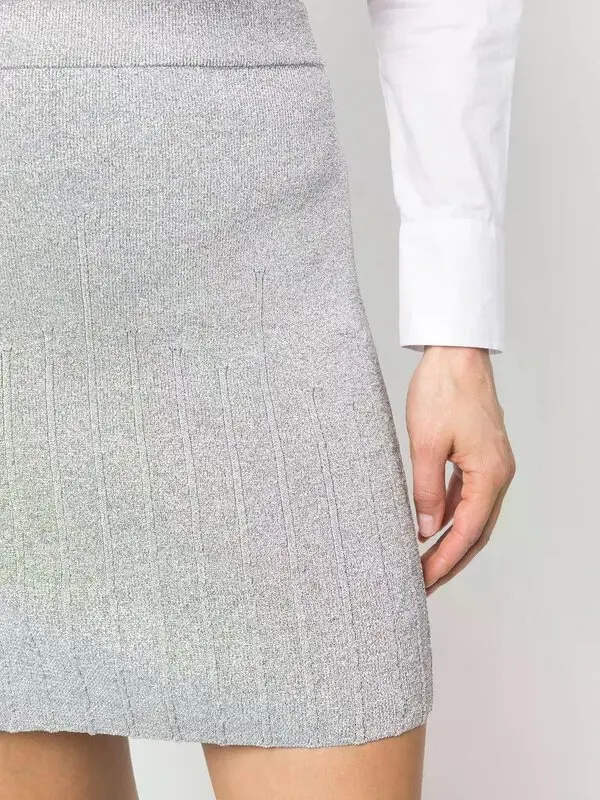 Alberta Ferretti Metallic-effect Mini Skirt