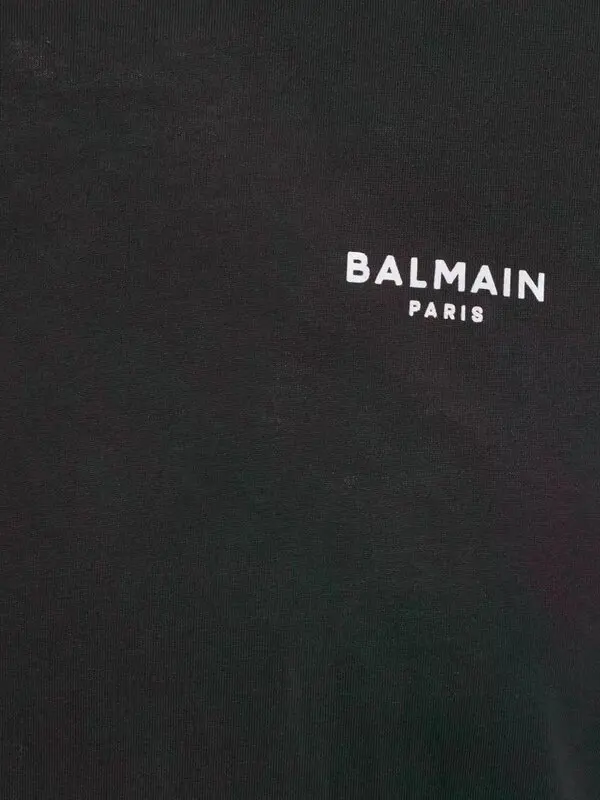 Balmain Logo-print Cotton T-shirt - Black