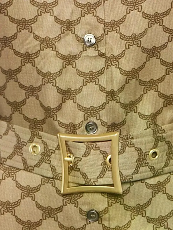 Mcm Monogram Belted Mini Dress