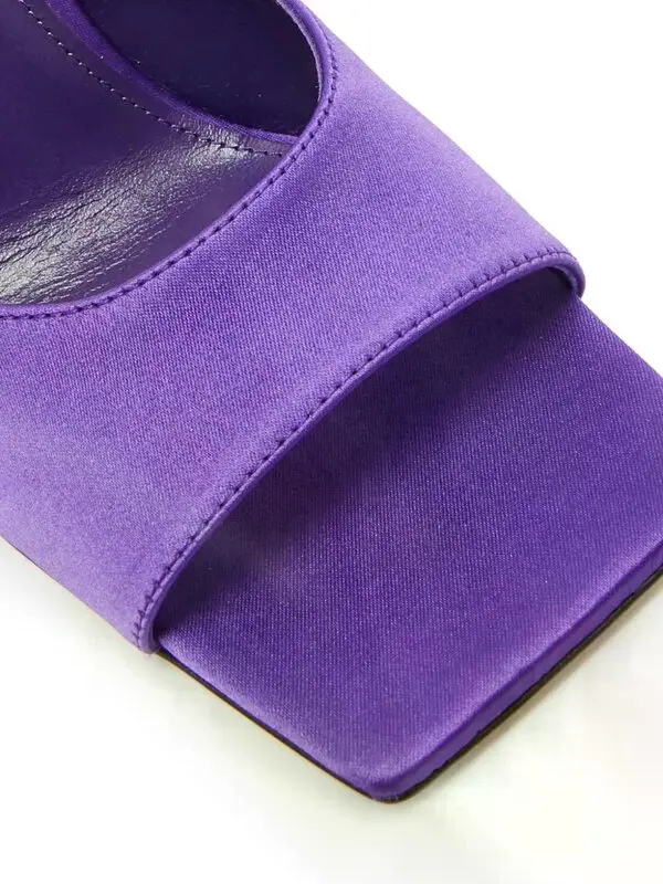 Attico Devon Satin Heeled Sandals - Purple