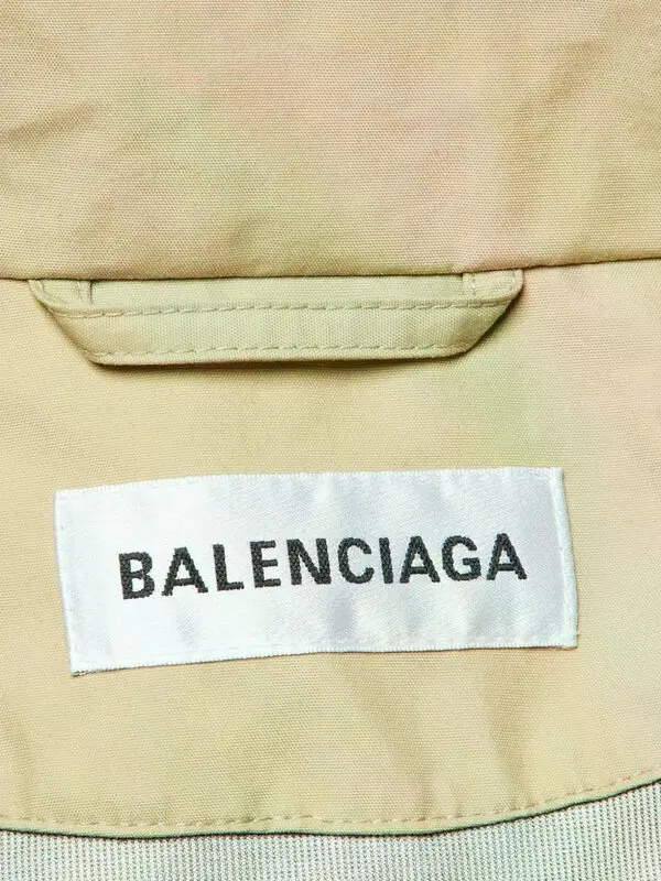 Balenciaga Logo Print Oversized Hooded Windbreaker Jacket