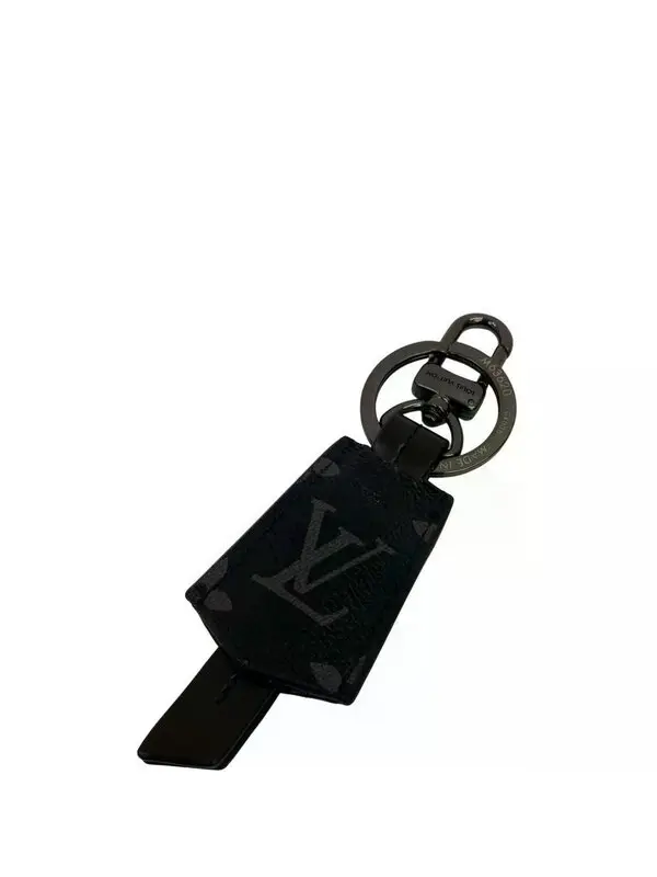 LOUIS VUITTON Monogram Eclipse Clochette Bag Charm And Key Holder - Black