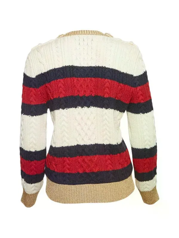 Gucci Striped Cable-knit Sweater