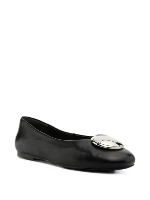 ADRIANNA FERETTI Adrianna Ferretti Logo Plaque Ballet Flats