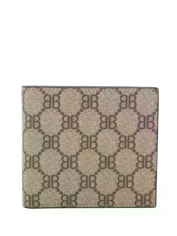 Balenciaga 2021-2026 Gucci The Hacker Project Bb Supreme Compact Bifold Wallet Small Wallets - Neutrals