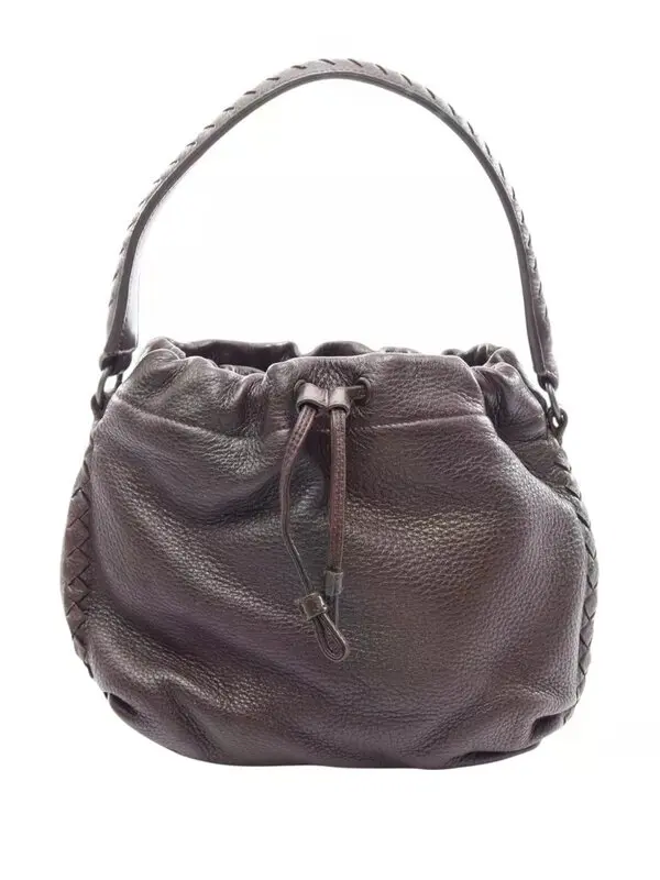 Bottega Veneta 2000-2012 Intrecciato Trimmed Drawstring Handbag