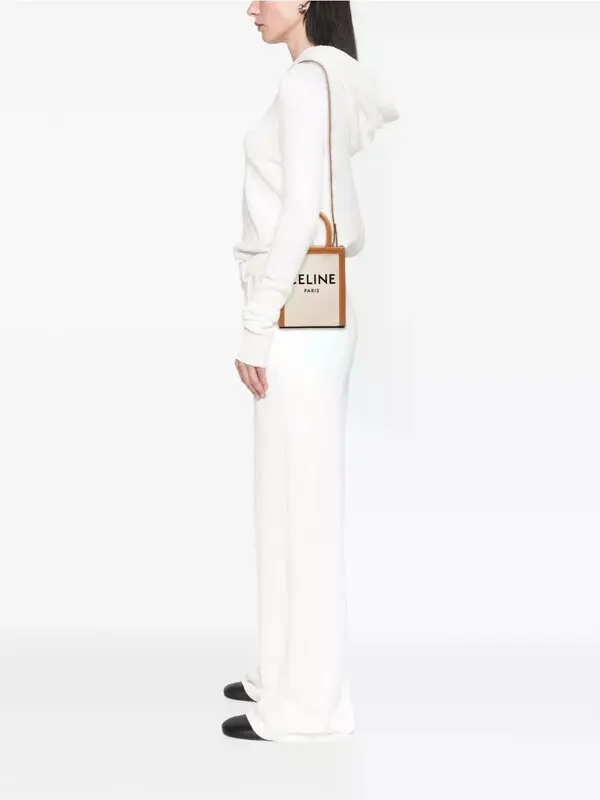Celine Vertical Cabas Tote Satchel - Brown