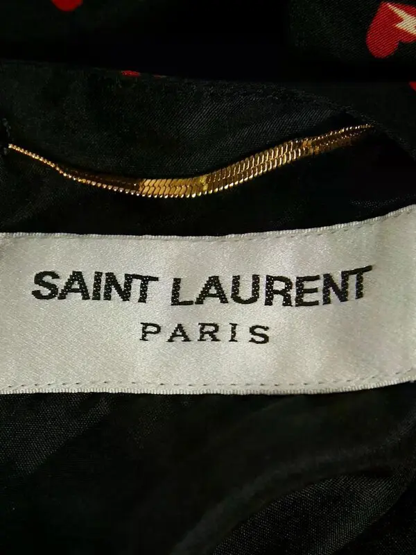 Saint Laurent Printed Silk Mini Dress With Ruffled Hem