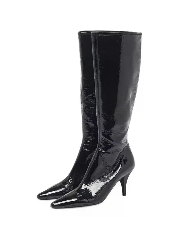 Prada Patent Leather Knee-length Stiletto Boots