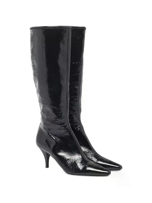 Prada Patent Leather Knee-length Stiletto Boots