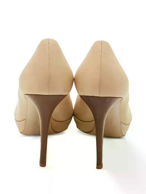 FERRAGAMO Vara Bow Peep-toe Pumps - Neutrals