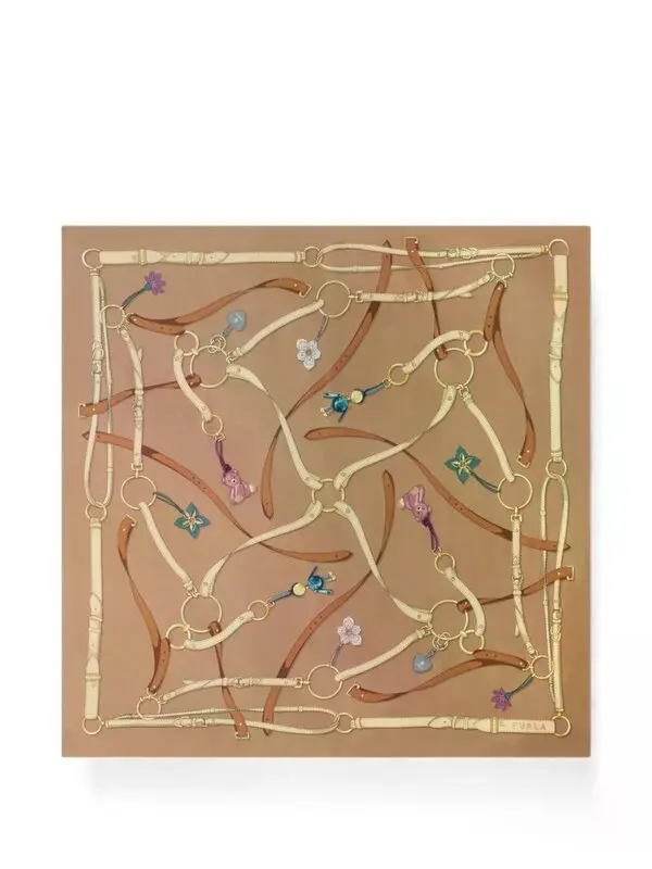 Furla Tortona Carré Scarf - Neutrals
