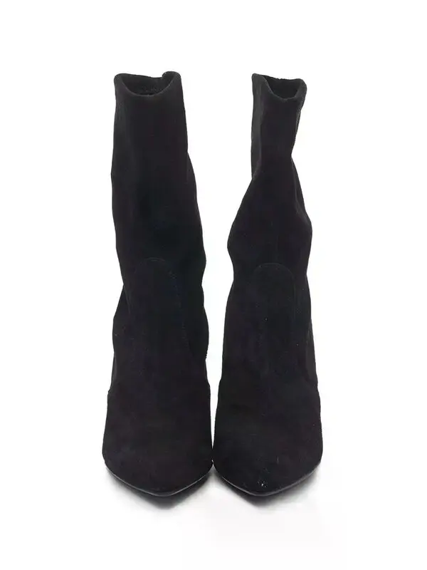 STUART WEITZMAN Suede Ankle Boots - Black