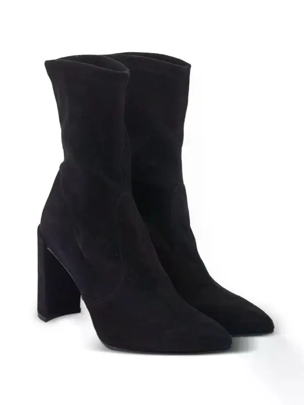 STUART WEITZMAN Suede Ankle Boots - Black
