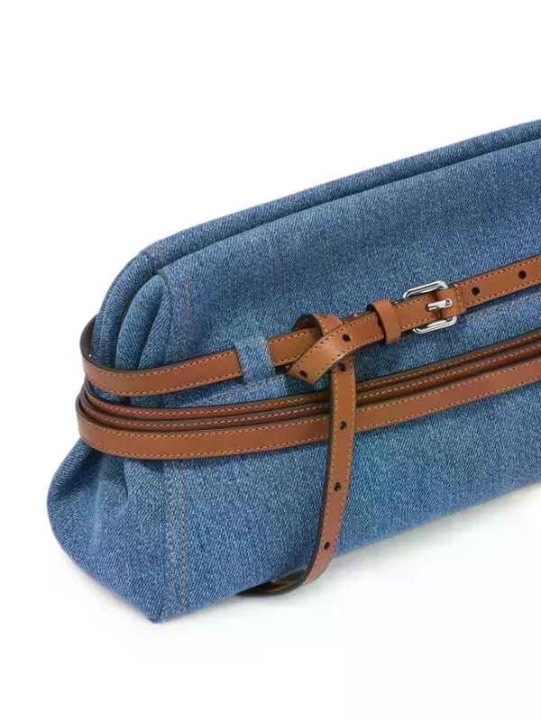 Moschino Belted Denim Clutch Bag