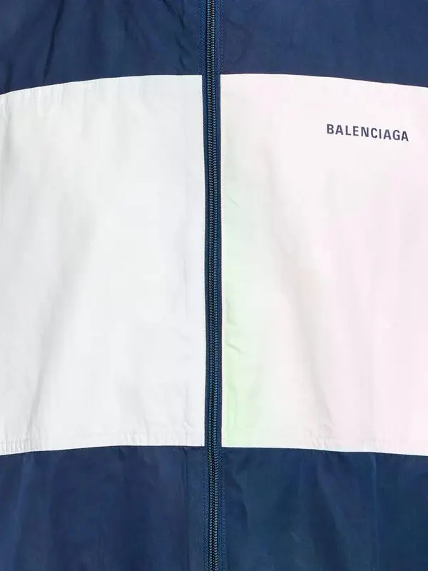 Balenciaga Color-block Logo-print Jacket