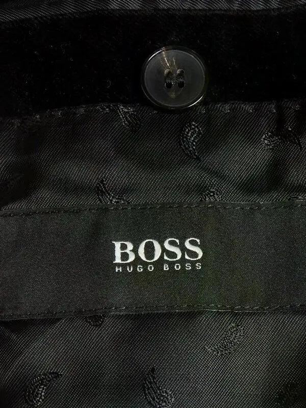 Hugo Boss Velvet Single-breasted Blazer - Black