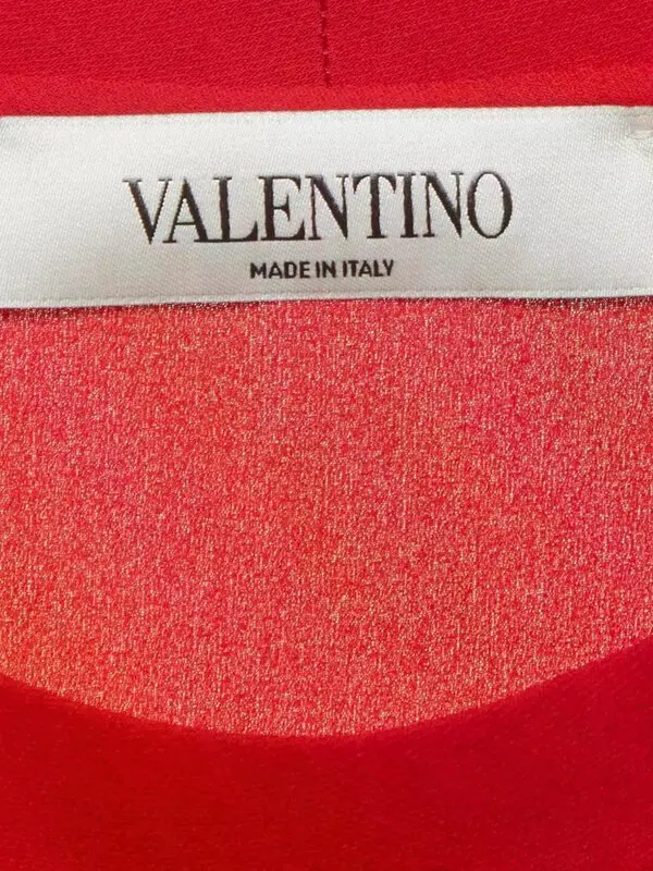Valentino Garavani Silk Short Sleeve Crew Neck Mini Dress