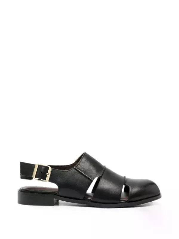 ADRIANNA FERETTI Buckle-fastening Caged Sandals - Black