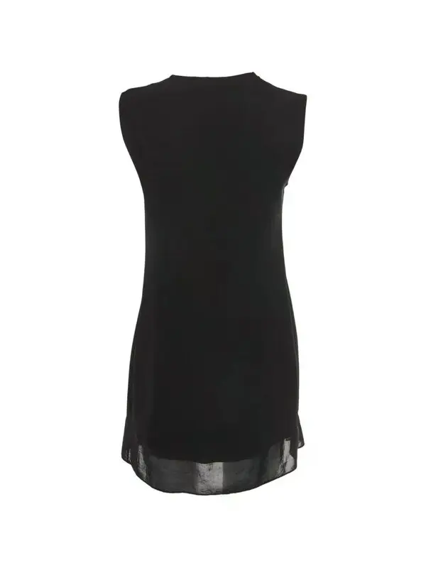 Sandro Sleeveless Crossover Plunge Mini Dress - Black