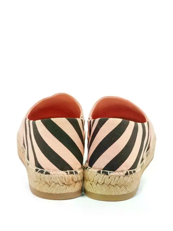 Off-White Striped Canvas Espadrilles