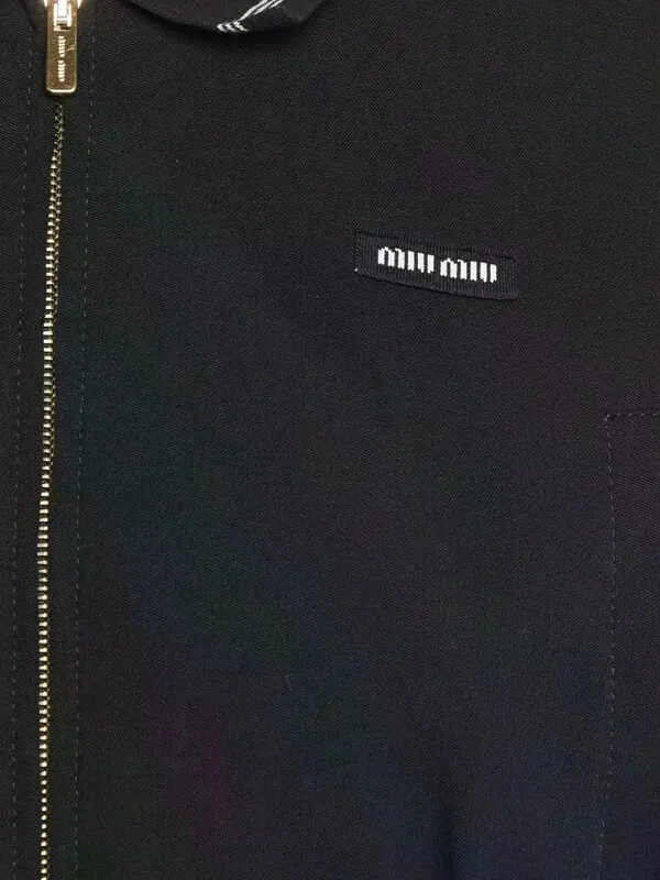 Miu Miu Logo-patch Blouson Jacket