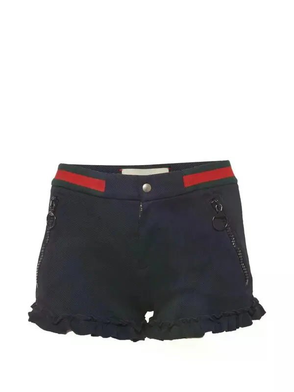 Gucci Web-stripe Ruffle Hem Shorts