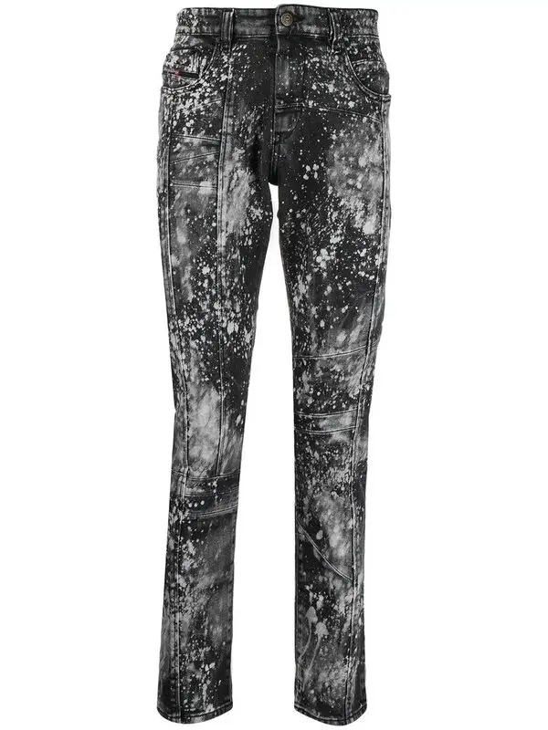 DIESEL® D-strukt Paint Treated Slim-fit Jeans